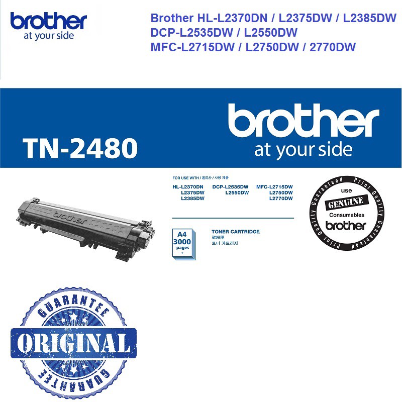 Brother TN-2480 Original Toner Cartridge 100% Genuine TN2480 TN 2480 ...