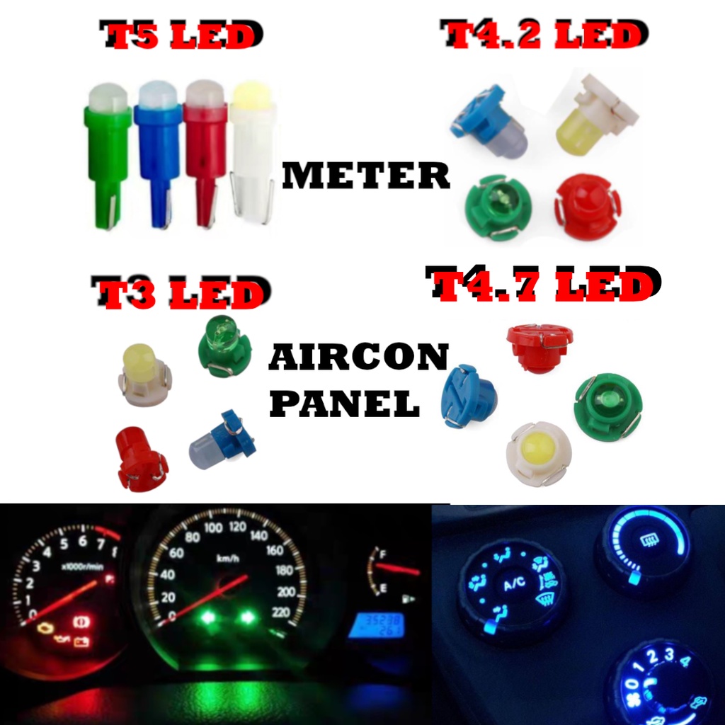 KST CAR MOTORCYCLE LED T5 T3 T4.2 T4.7 LIGHT BULB PROTON METER BULB ...