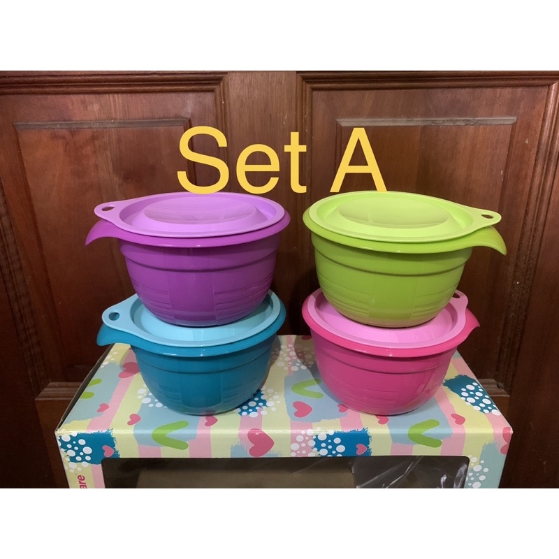 Tupperware Pretty Pastel Bowl 650ml 4pcs + box | Shopee Malaysia