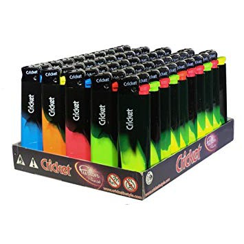 50 Pcs Cricket Disposable Gas Lighters Lighter Assorted Colors ...