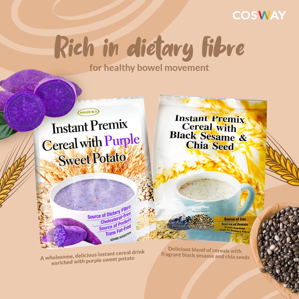 Premix Cereal With Purple Sweet Potato / Black Sesame & Chia Seeds ...