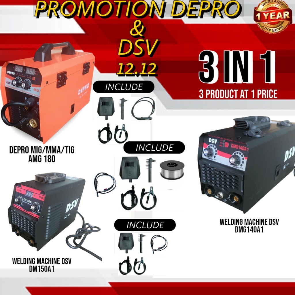 WELDING MACHINE DEPRO & DSV PROMOTION 12.12. - 3IN1 || DM150A1 || AMG ...