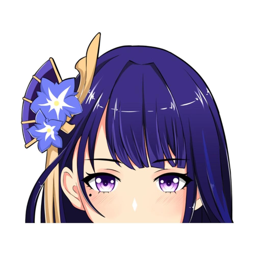 EARLFAMILY 13cm x 11.7cm Raiden Shogun Genshin Impact Anime Car Sticker ...