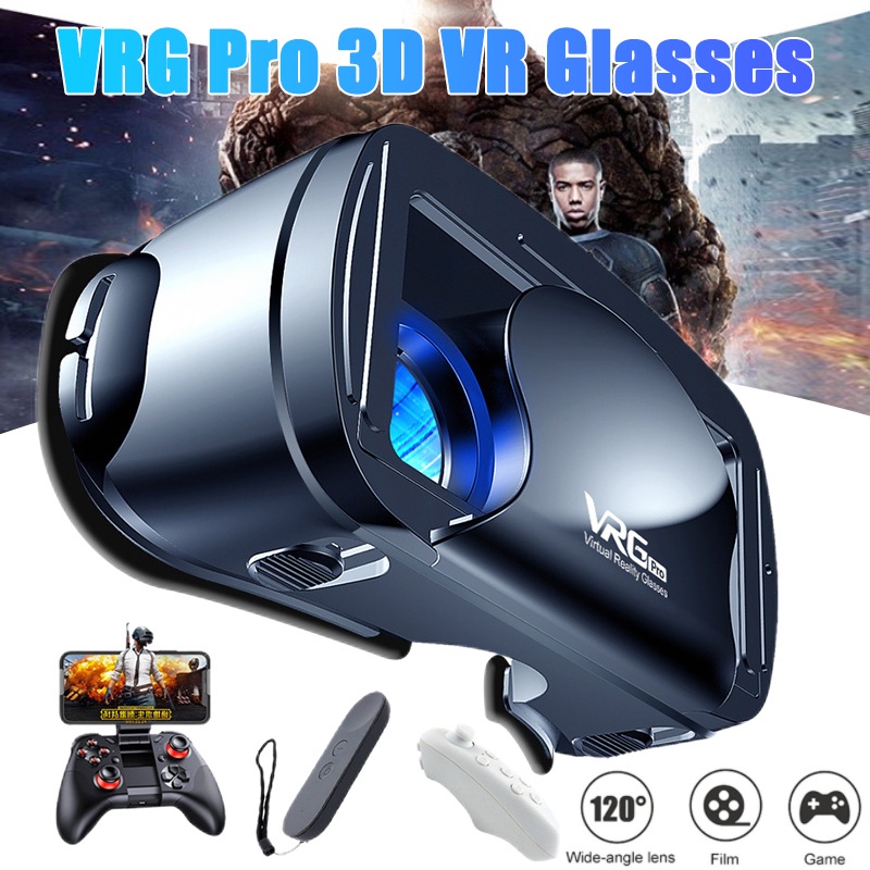 VRG PRO Virtual Reality Glass Headset Gear Movies Games 3D Glasses Full ...