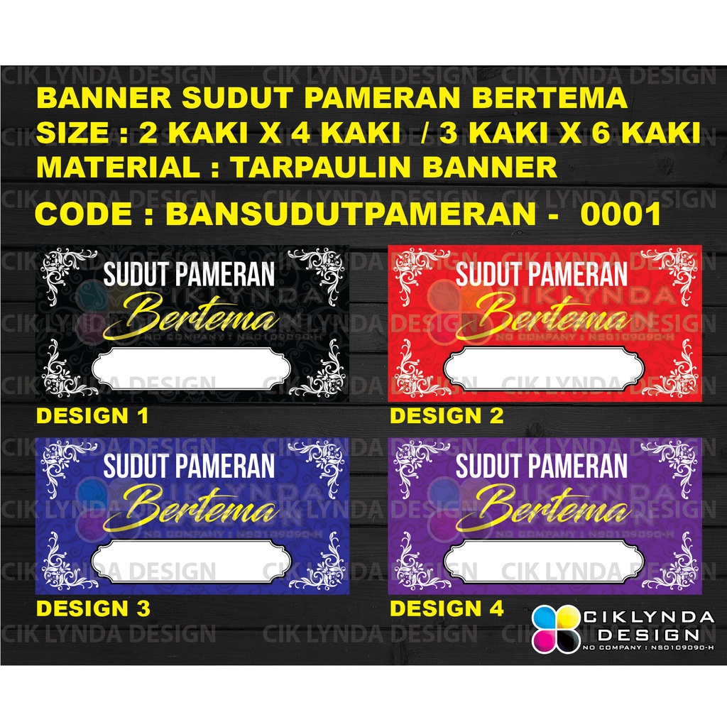 PRE-ORDER - BANNER + TALI & EYELET - SUDUT PAMERAN BERTEMA - 3 KAKI X 6 ...