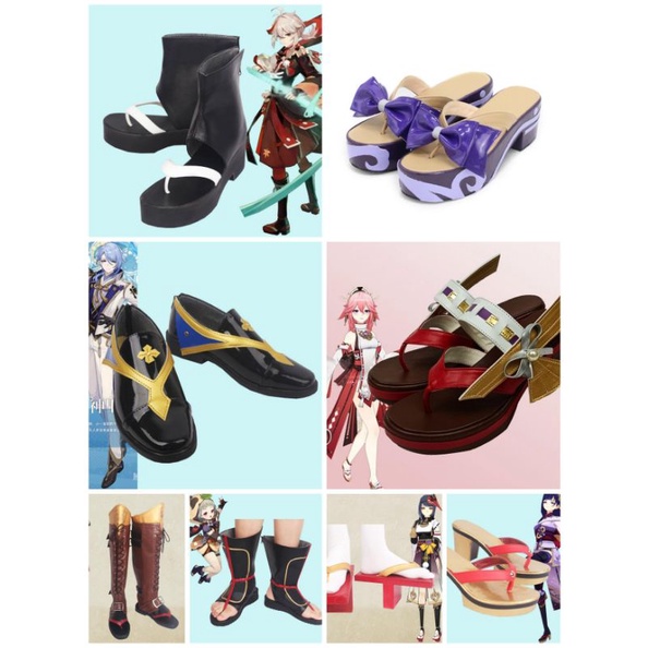 Genshin impact cosplay shoe inazuma ayato raiden yae yoimiya kazuha ...