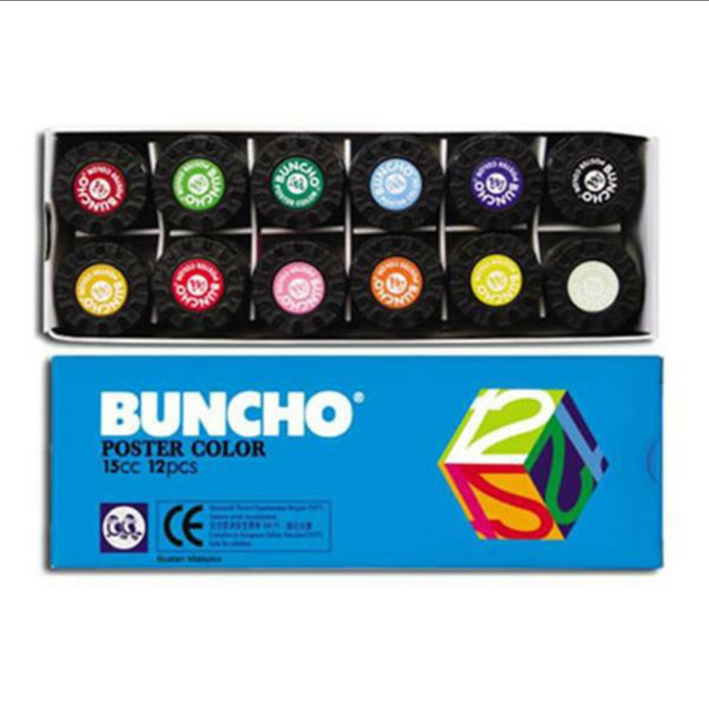Buncho Poster Color 15cc 12 colour | Shopee Malaysia