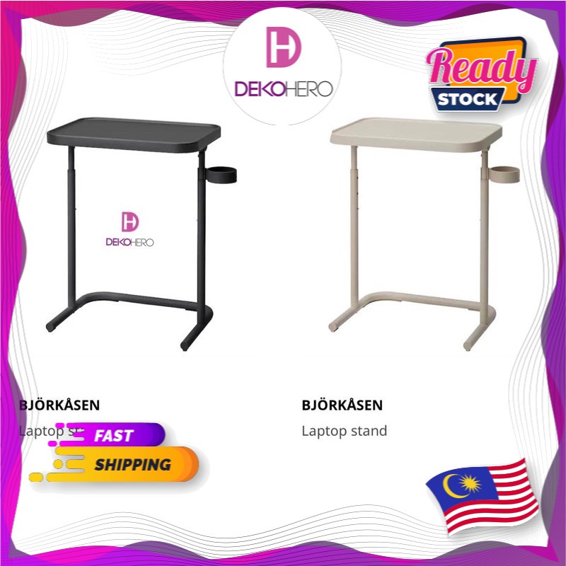 🇸🇪 READY STOCK IKEA Bjorkasen Laptop Stand Table with Cup Holder | Shopee Malaysia