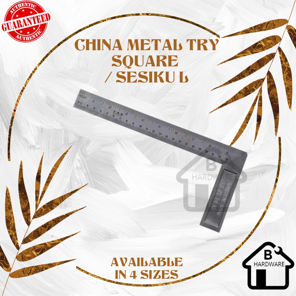 China Metal Try Square 6” 8” 10” 12” Sesiku L | Shopee Malaysia