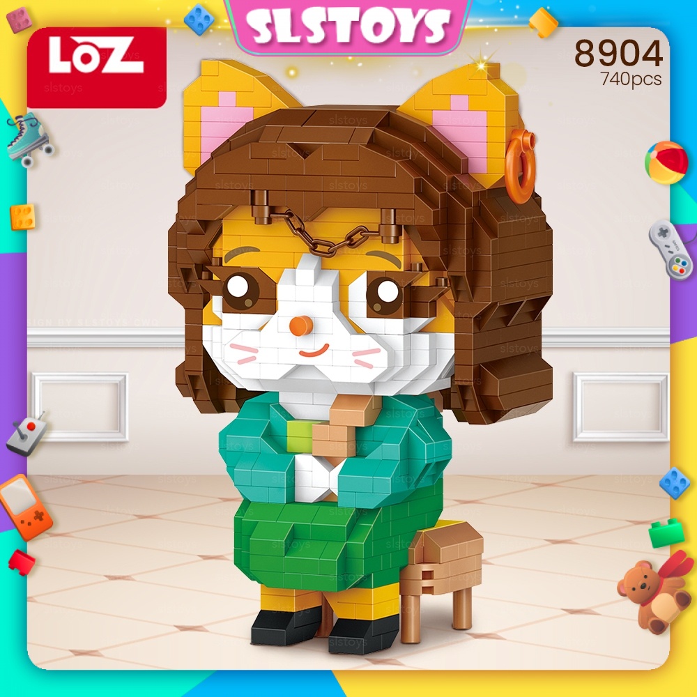 LOZ IDEAS Mini Block 8904 Mona Lisa Cat Meow Sitting Portrait Painting ...