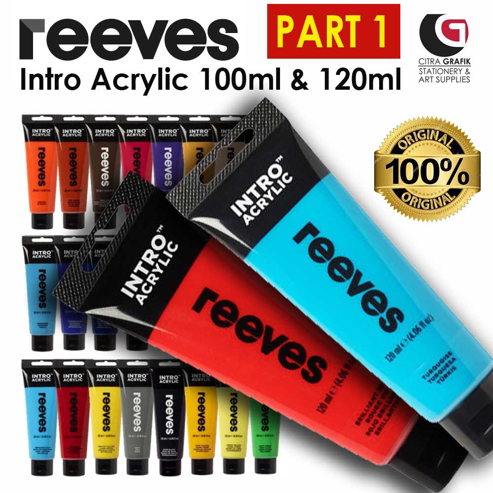 Reeves Intro Acrylic Colour 100ml Tube | Color Chart, Reeves | Acrylic ...