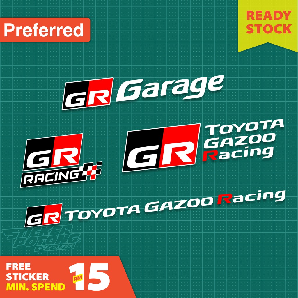 TOYOTA GAZOO RACING (STICKER POTONG) | Shopee Malaysia