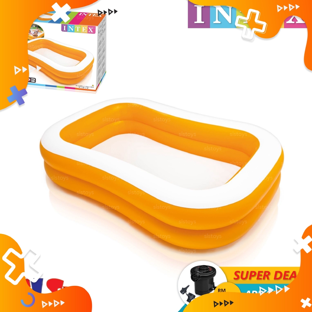Intex Mandarin Orange Swim Center Family Pool IT 57181NP | Shopee Malaysia
