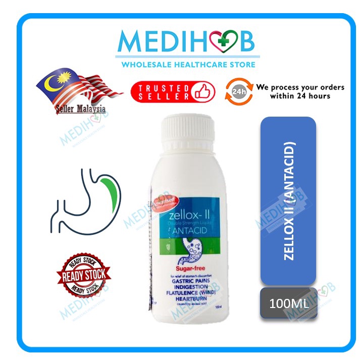 ZELLOX-II DOUBLE STRENGTH LIQUID ANTACID 100ML | Shopee Malaysia