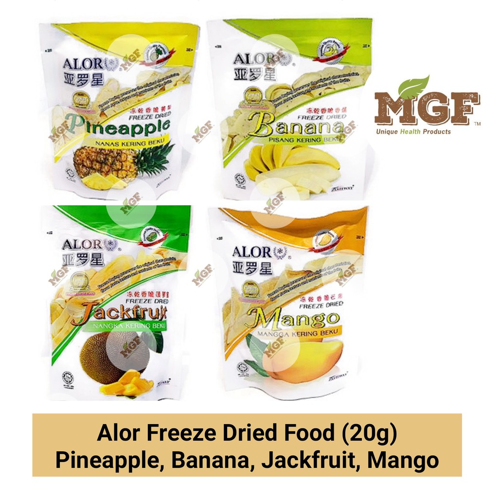 Alor Freeze Dried Fruits Pineapple,Banana,Jackfruit,Mango (20gx1 ...