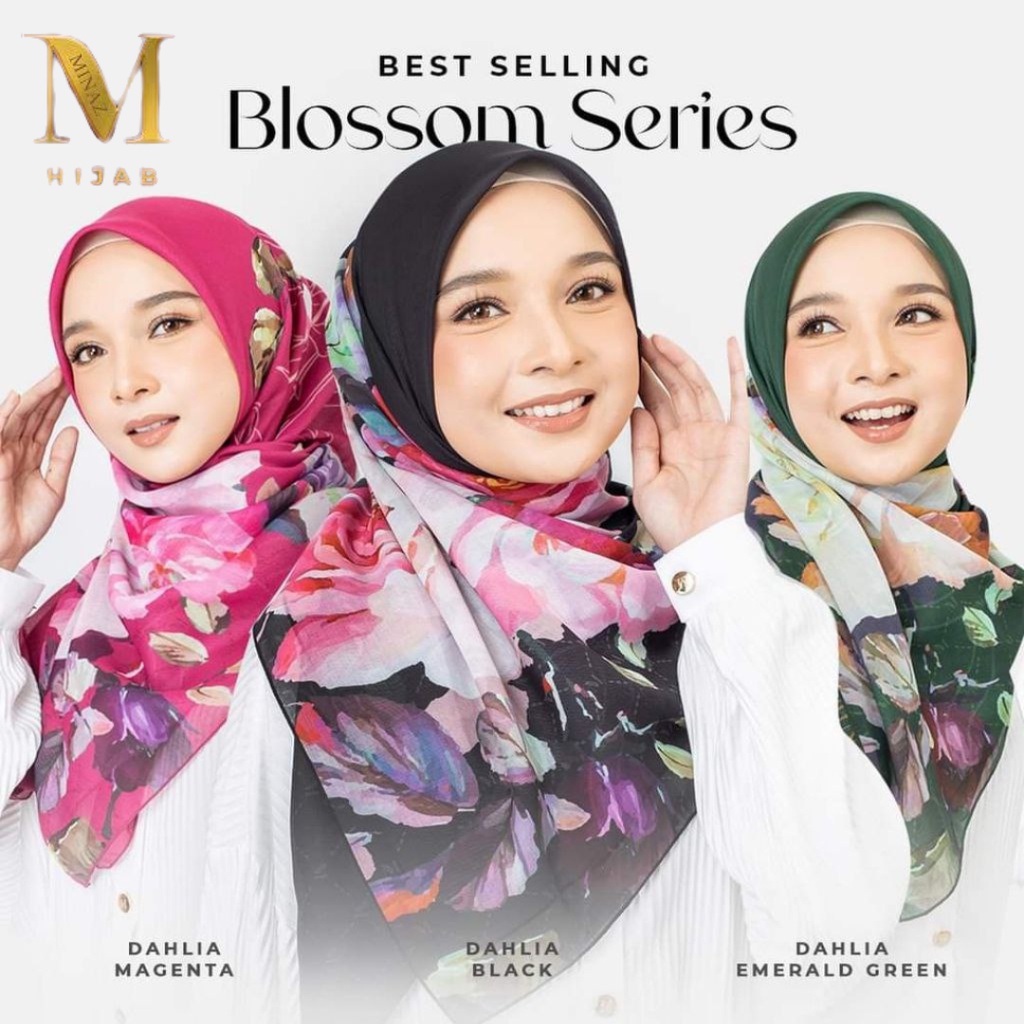 [ MINAZ HIJAB ] Tudung Bawal Cotton | Corak | Bidang 45 Mudah Dibentuk ...