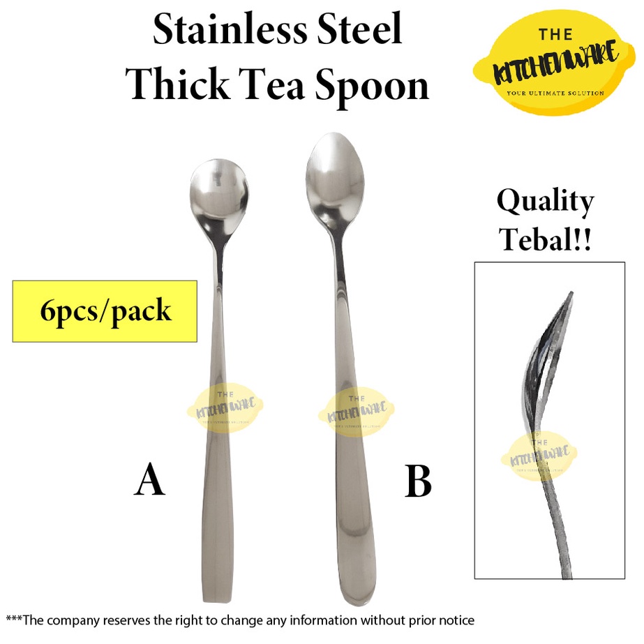 Stainless Steel Thick Long Soda Spoon/ Sudu Teh Panjang Tebal/ Sudu ...