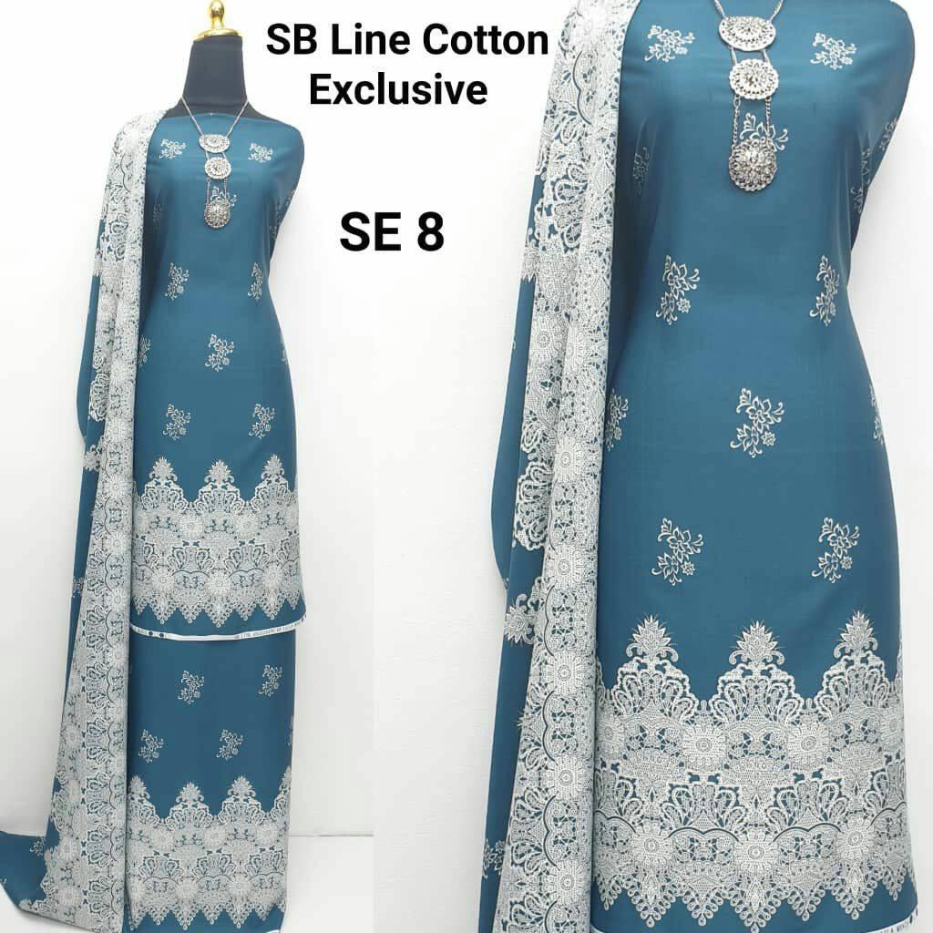 KAIN COTTON SB LINE PRINTED.. | Shopee Malaysia