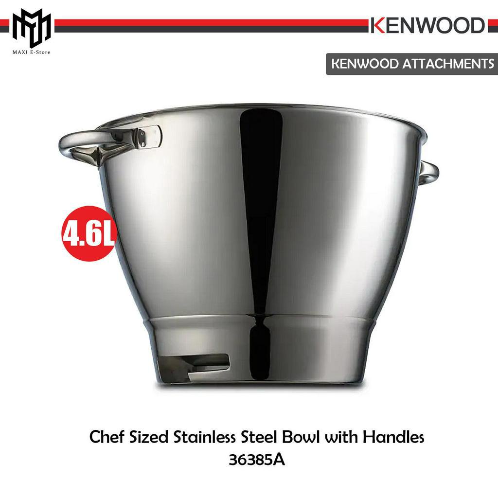 Kenwood Chef Sized Stainless Steel Bowl With Handles Mixer Attachment ...