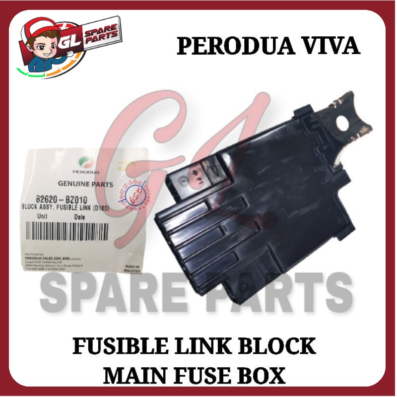 FUSIBLE LINK BLOCK MAIN FUSE BOX (ORIGINAL) PERODUA VIVA (82620-BZ010 ...