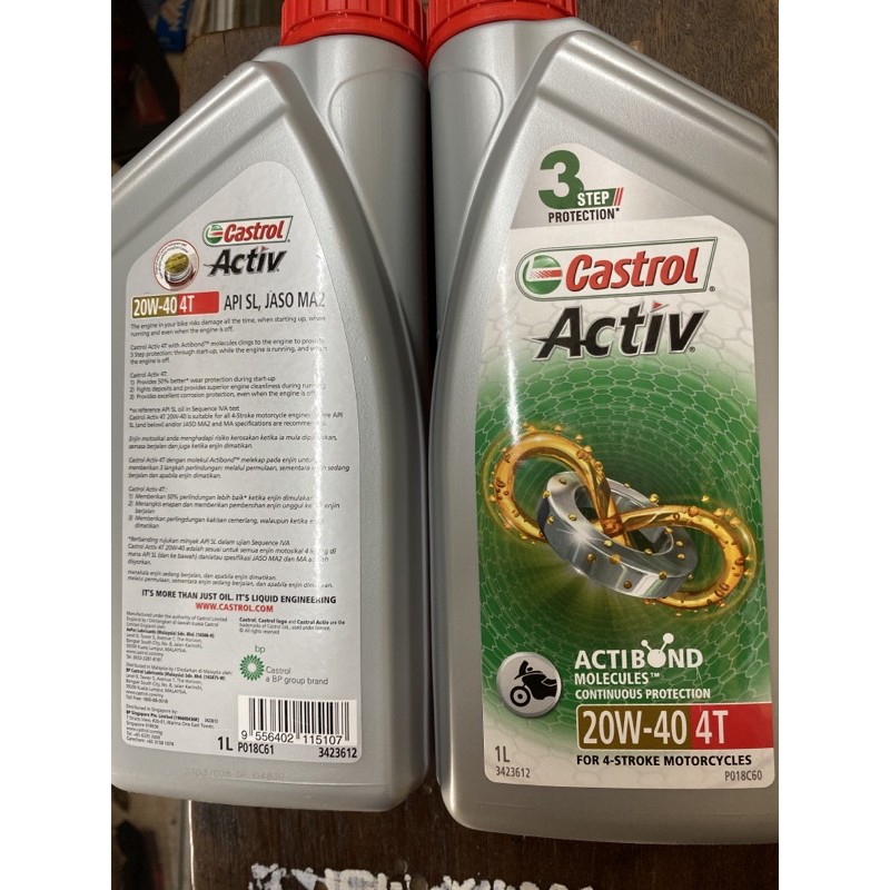 Castrol Activ 4t 20w40 | Shopee Malaysia
