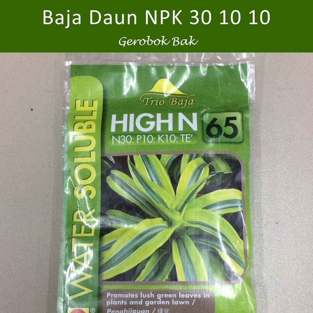 Baja Garam Untuk Pokok Berdaun Hijau NPK 30 10 10 | Shopee Malaysia