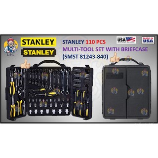 Stanley 110 PCS MULTI-TOOL SET WITH BRIEFCASE (81-243) TOOL KIT SET COMBINATION SCREWDRIVER ...