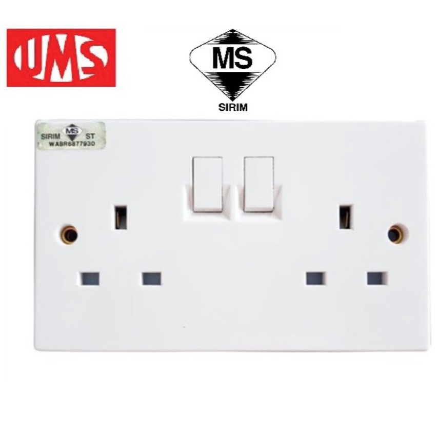 SEMENYIH UMS 2213A 13A 2 GANG SWITCHED SOCKET OUTLET / SWITCH SOCKET ...