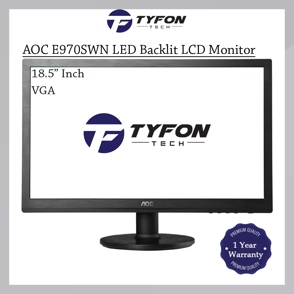 AOC 18.5" Inch WideScreen LED Backlit LCD Monitor E970SWN (Refurbished ...