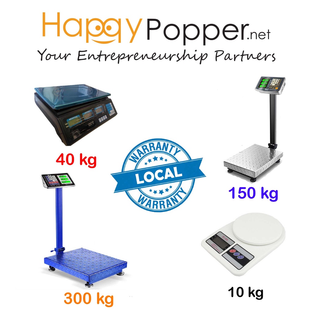 Happypopper Rechargeable Penimbang Digital Timbang Scale 10 40 150 300 ...