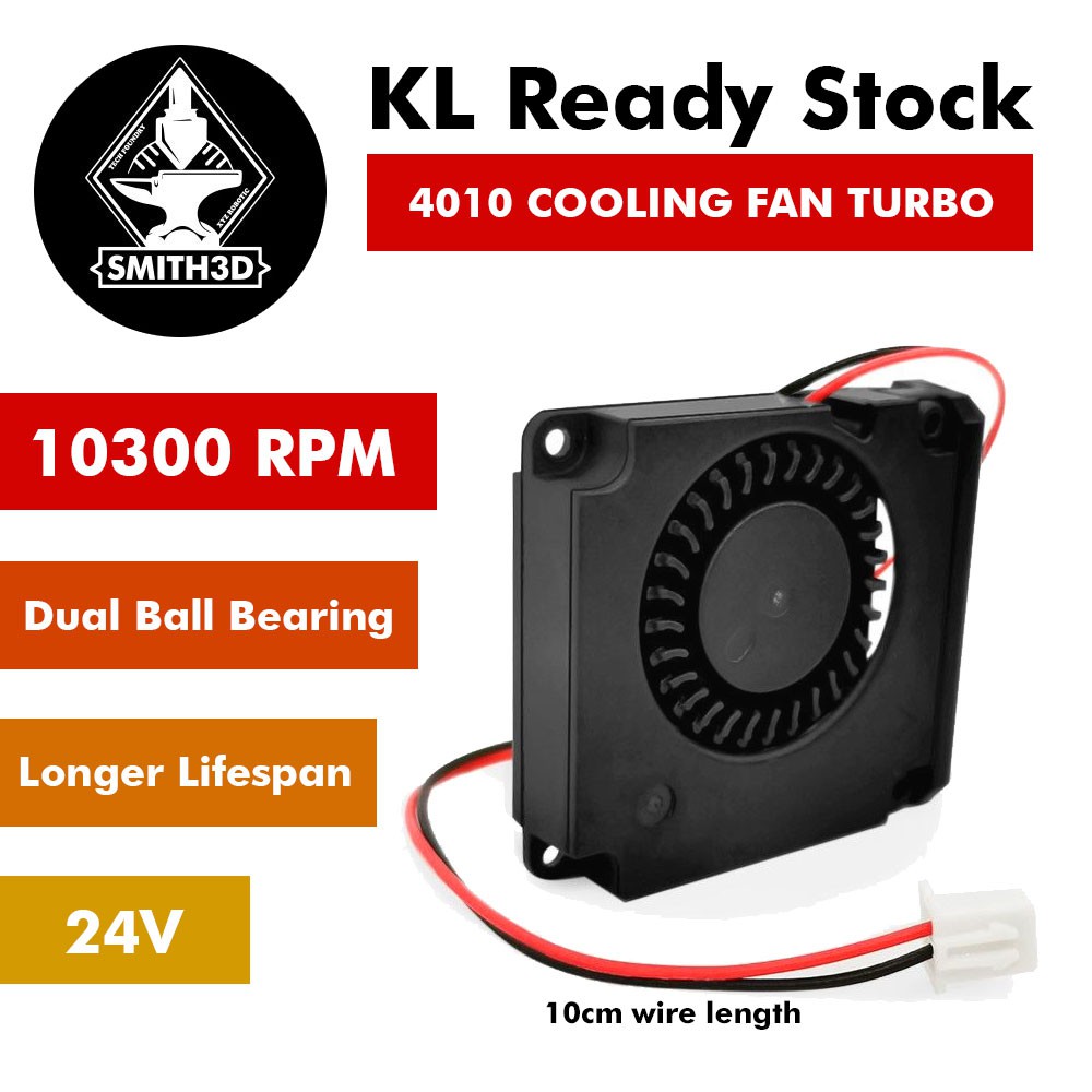 4010 Blower Fan 24V Turbo Cooling Fan 10300RPM 10CM Length for Ender 3 ...