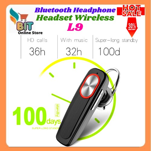 Bluetooth Headphone Headset Bluetooth headset Wireless L9 Talk time ...