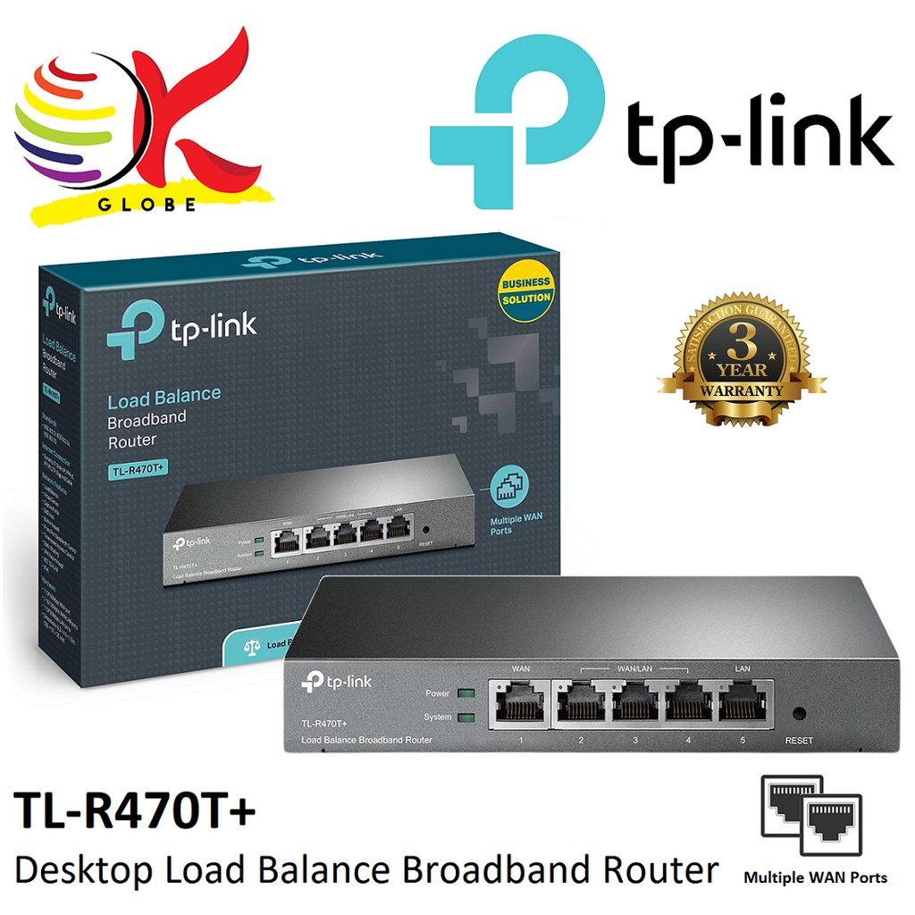 TP-LINK TL-R470T+ /TL-R480T+ / OMADA ER605 (TL-ER605) STD 5-PORT MULTI ...