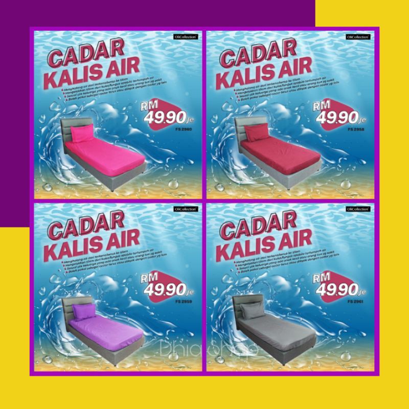 CADAR SINGLE FITTED PLAIN KALIS AIR BEDSHEET BEDDING Alas Lapik Tilam ...