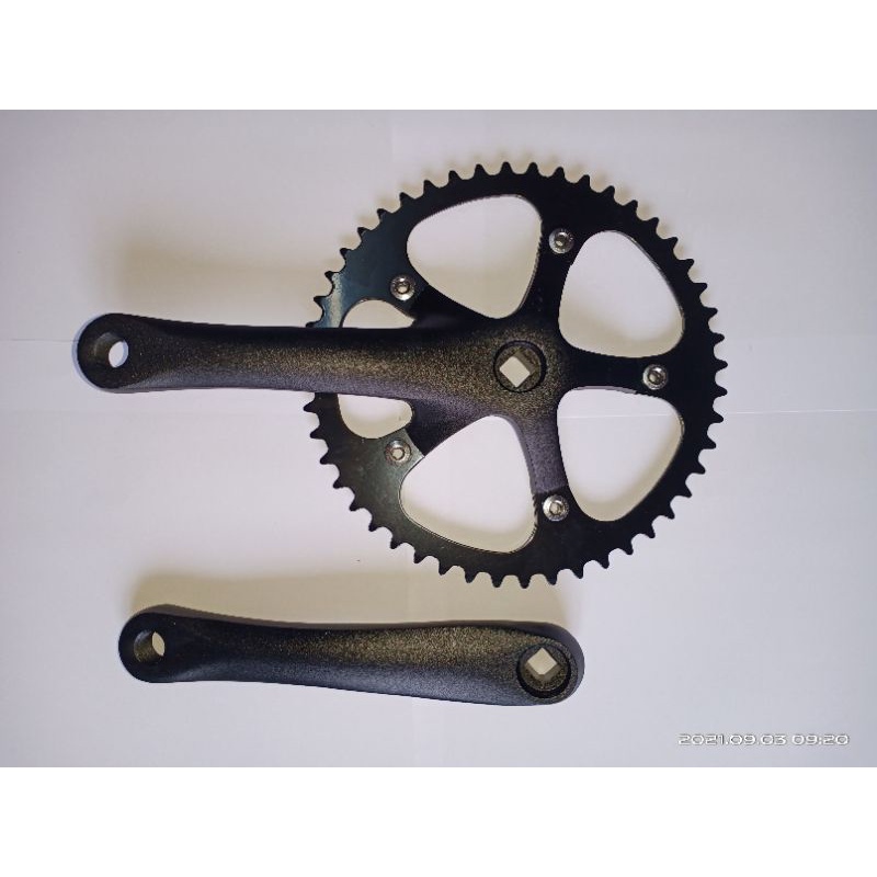 FIXIE CRANK SET ALLOY DAN BESI/ crank mtb foldie | Shopee Malaysia