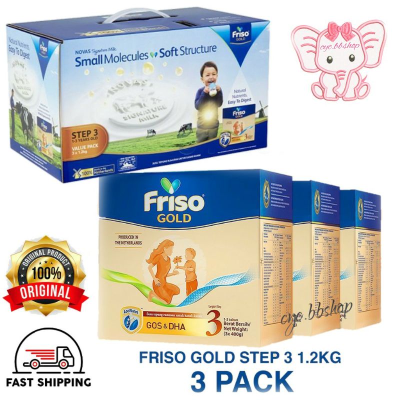 Friso Gold Step 3 ( 3x1.2kg ) | Shopee Malaysia