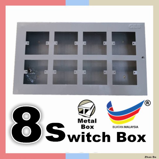 8s Metal Switches Box / 8 Way Metal Clad Switch Box | Shopee Malaysia