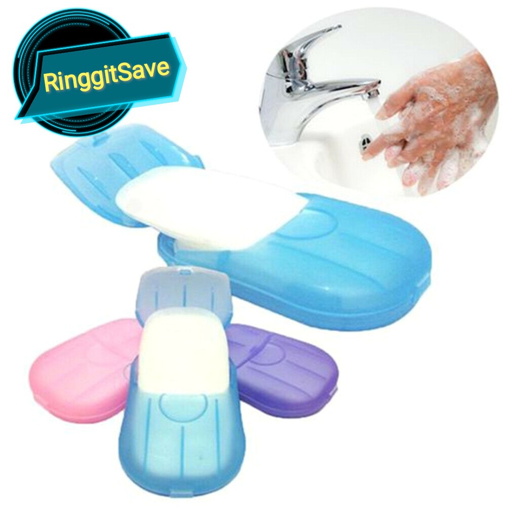 Travel Disposable Soap Paper Blue Color Portable Hand Washing Mini Soap ...