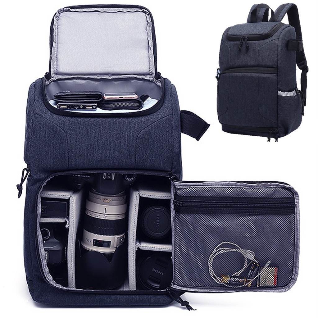 MILANDO Multi-function Camera Bag Backpack Large Capacity SLR Bag Beg ...