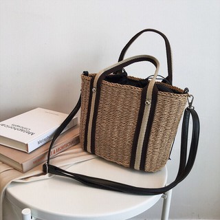 Beg rotan / rattan straw bag / bucket handbag / beg tangan | Shopee ...