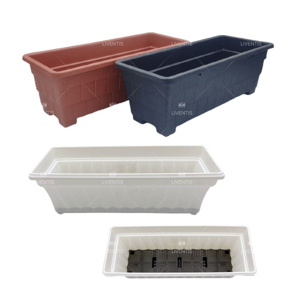 Rectangle Flower Pot / Pasu Bunga Panjang / Pasu Bunga Segi Empat Tepat ...
