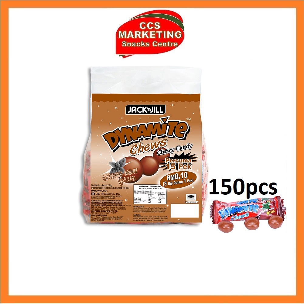 CCS Jack 'n Jill Dynamite Chewy Candy Choco Mint Plus ( 150pcs ...