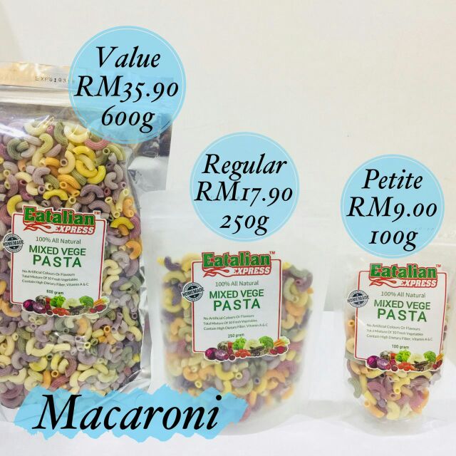 Macaroni Eatalian Express Mixed Vege Pasta | Shopee Malaysia