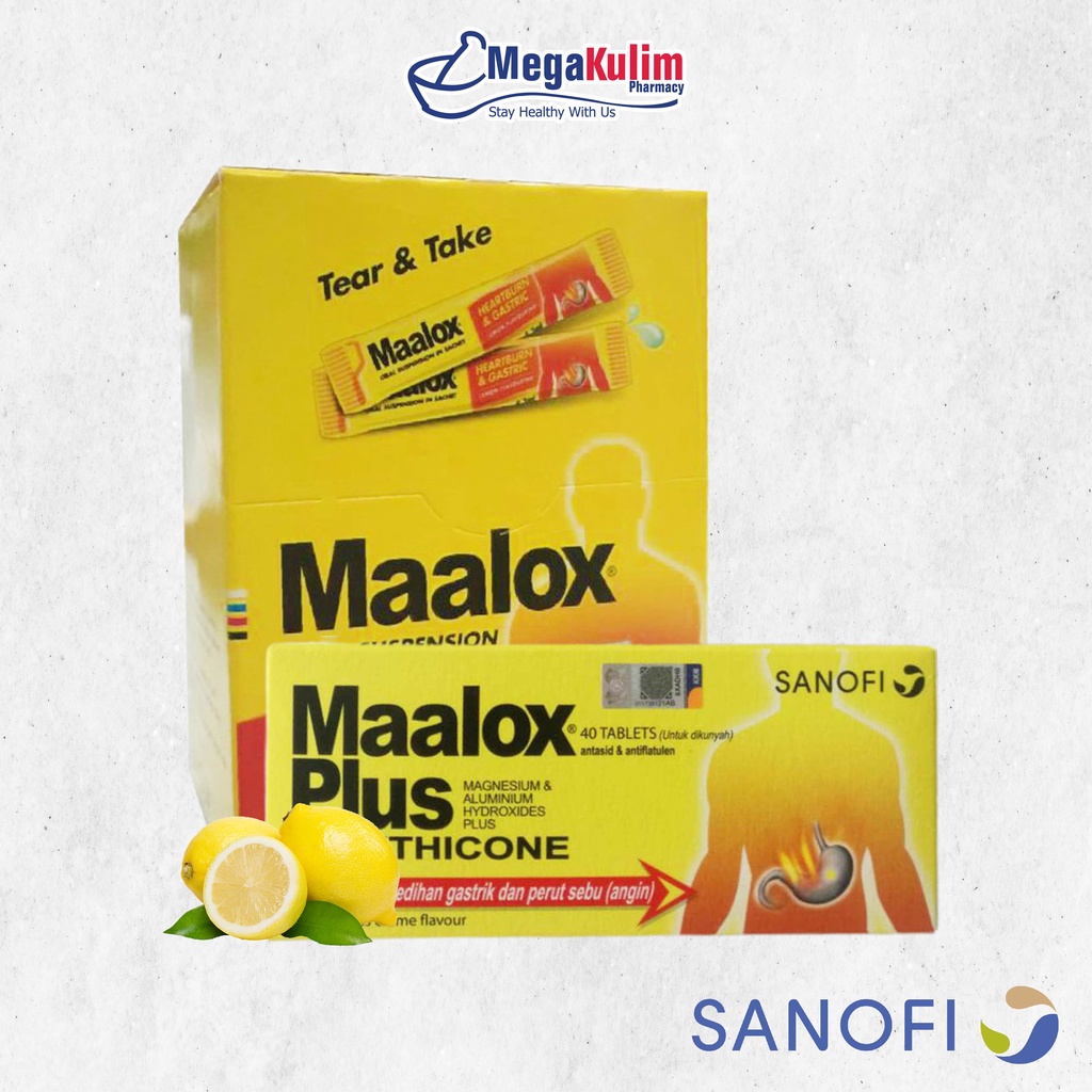 Maalox Plus Tablet 40's / Sachet 4.3mL X 20's | Shopee Malaysia