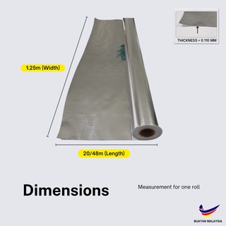 MF2E Class O Aluminium Foil Woven Foil (48M-L) Penebat Haba Bumbung ...