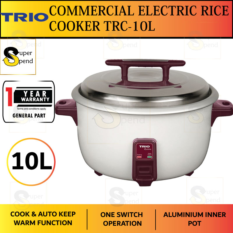[ 6.5L / 8.5L / 10L ] Trio Commercial Electric Rice Cooker TRC-10L ...