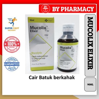 Mucolix / Beacolytic/Bromhexine Elixir Syrup 90ml /120ml (Cair Kahak ...