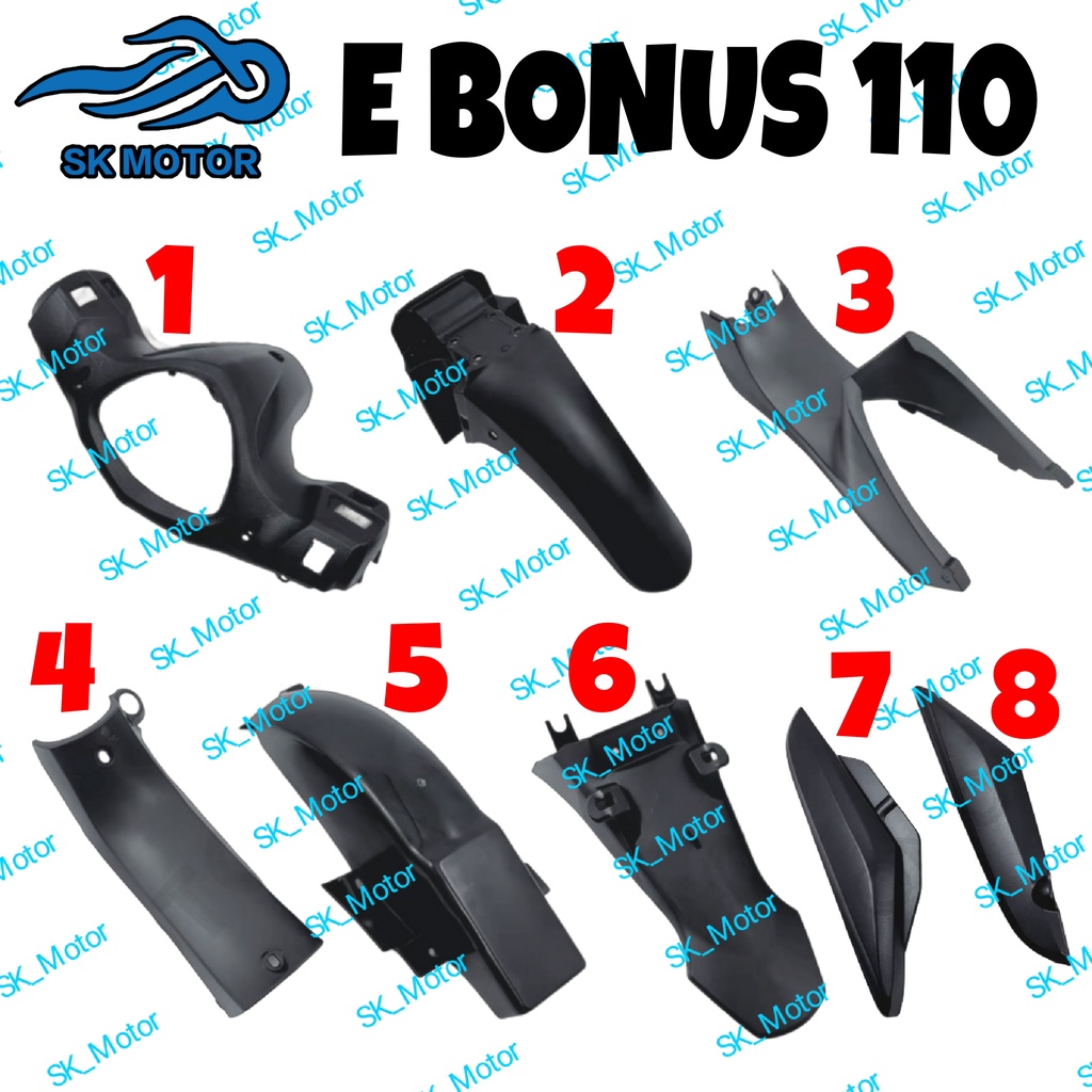 SYM E BONUS 110 SR / N BONUS Original Inner Cover Full Set Kaver Hitam ...