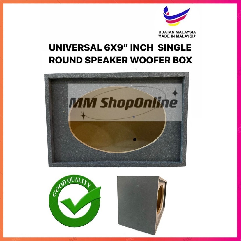 UNIVERSAL 6X9 INCH ROUND SUB SINGLE WOOFER SPEAKER BOX BLACK COLOUR ...