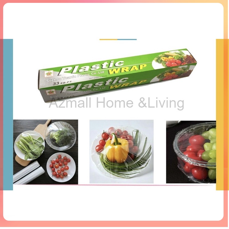 Food Wrap Film (30cm x 30meter) Household PVC Food Wrap Cling | Shopee ...